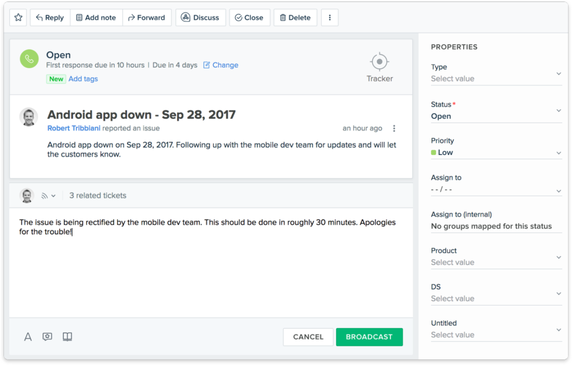 Link tickets in Freshdesk