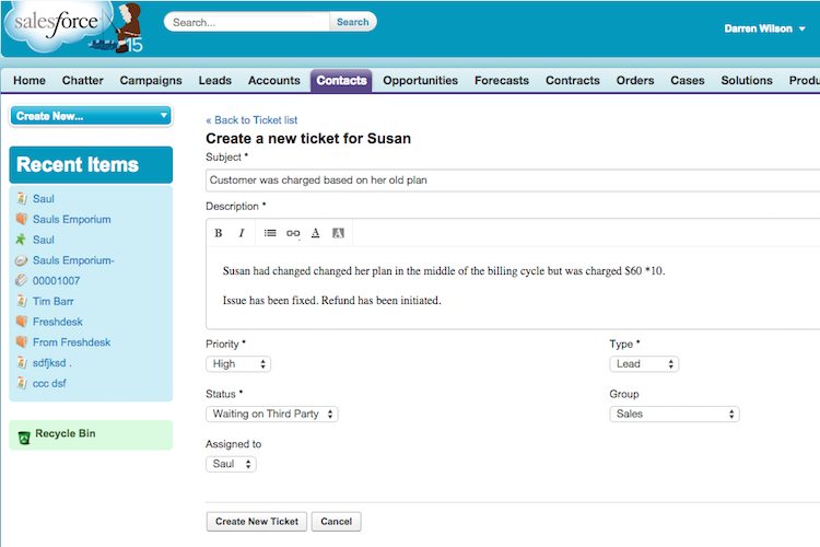 Freshdesk-Salesforce integración | Pruebe Freshdesk gratis