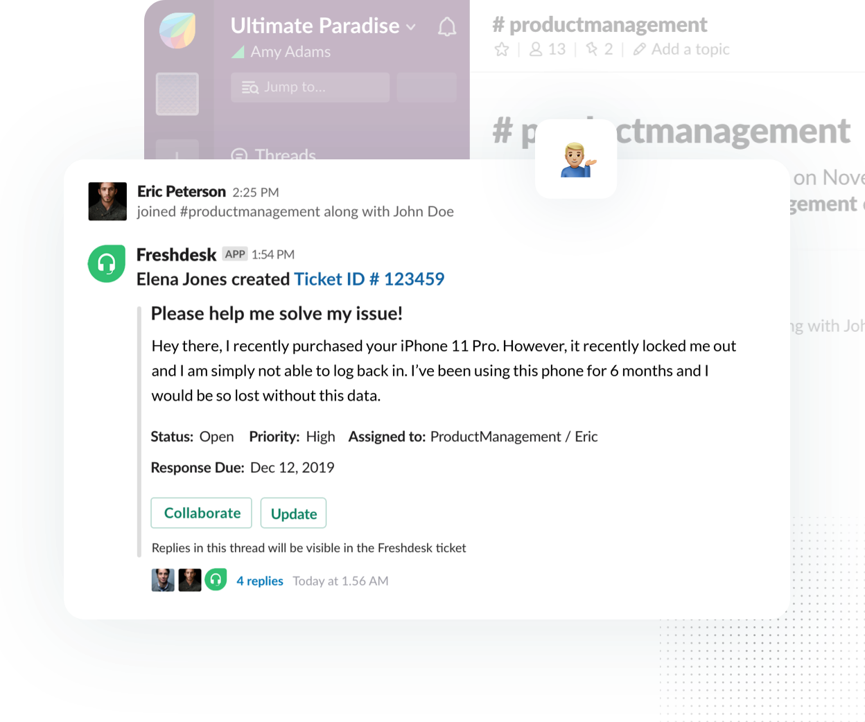 Slack integration para empresas | Freshdesk